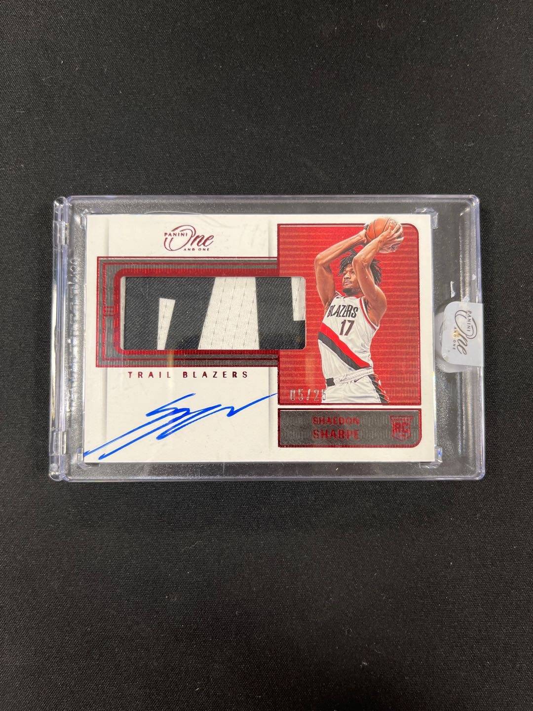 2022-23 Panini One and One Shaedon Sharpe RC oao 开拓者 新秀 谢登 夏普 Jumbo ...