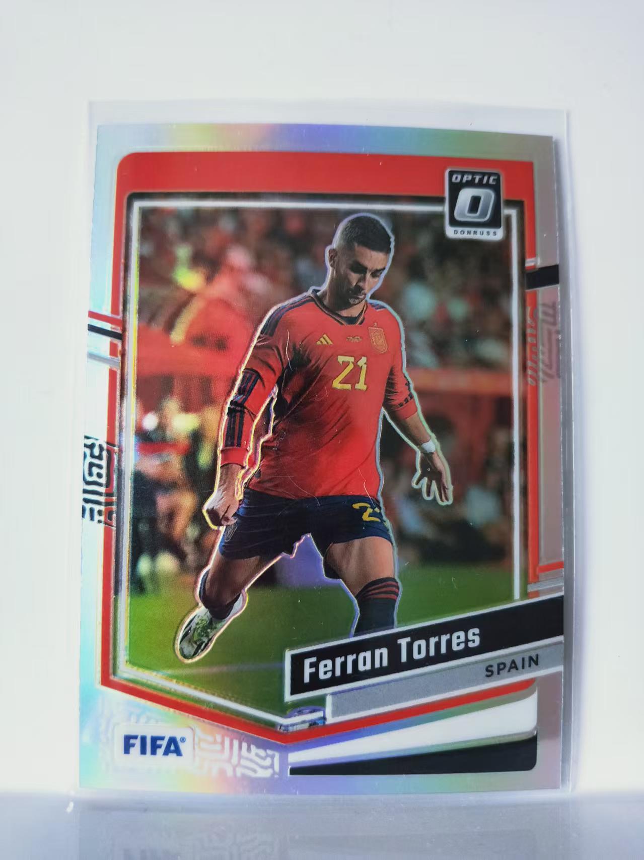2023-24 Panini Donruss Ferran Torres 费兰•托雷斯 西班牙 银折 FIFA O版 杜蕾斯Optic 卡品如 ...
