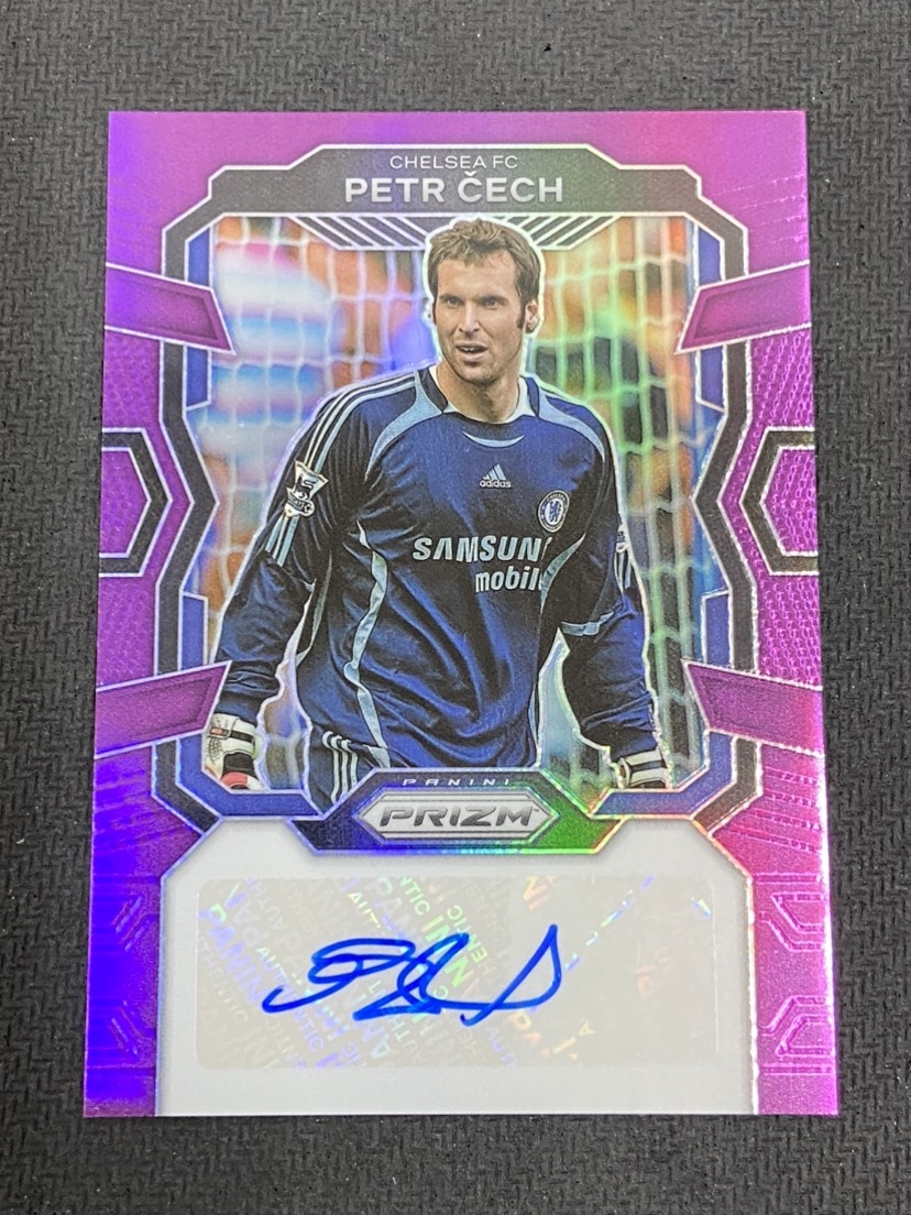 【十元拍卖】2023-24 panini Prizm 英超 切尔西 Petr Cech 切赫 门神 07/25编 紫折 签字 折射 卡品如图 ...