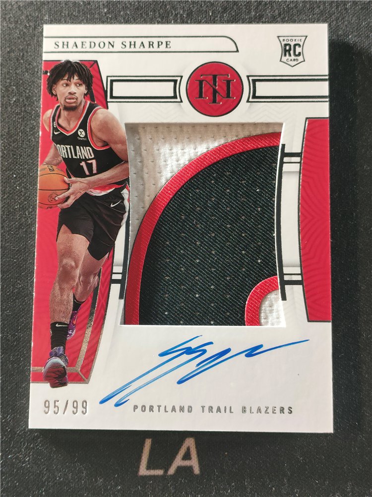 【LA拍卖精品】22-23 Panini National Treasures Shaedon Sharpe 国宝 开拓者 谢登 夏普 RC ...