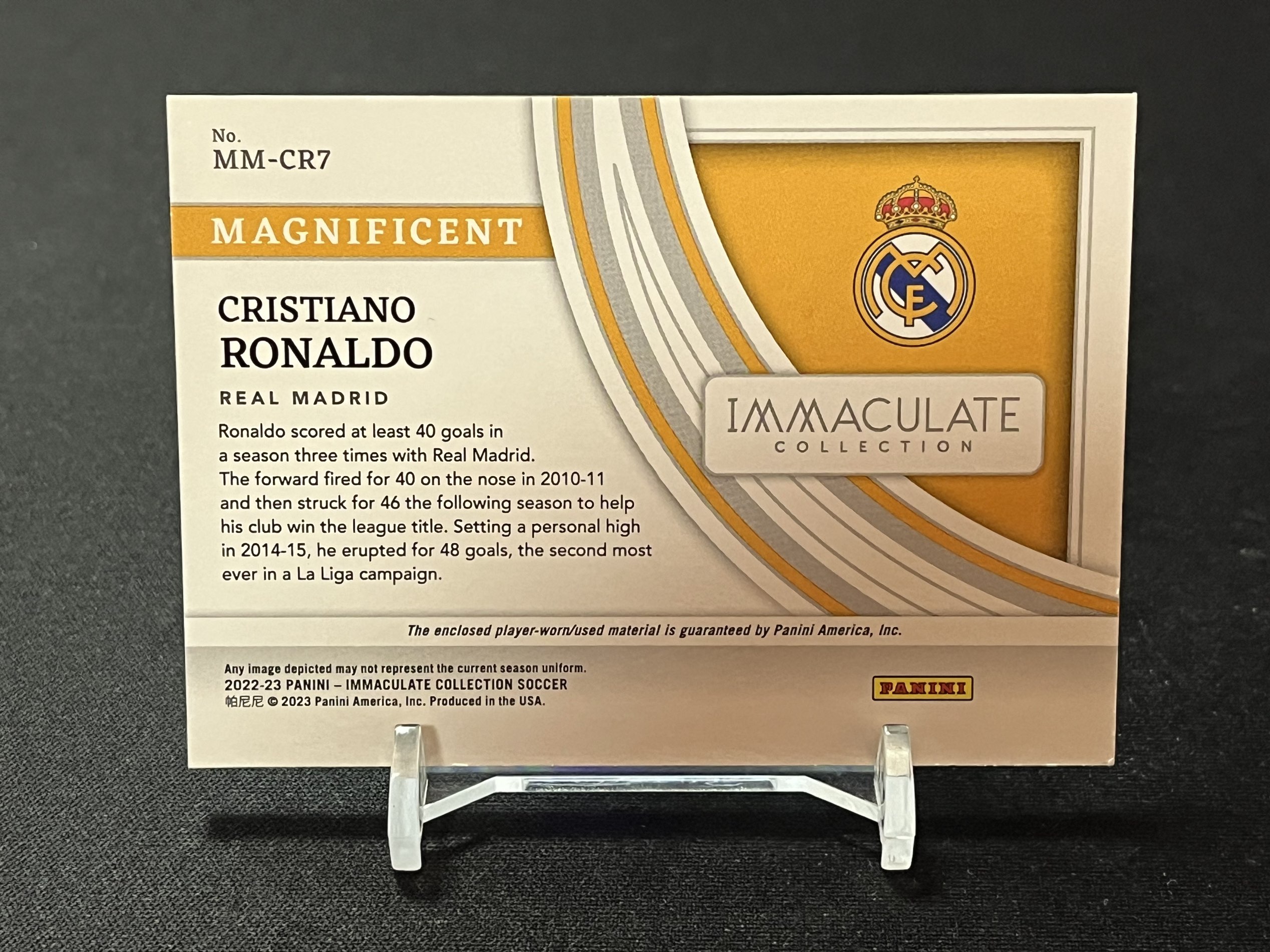 【浩行拍卖 截标预付82%】2022-23 panini immaculate cristiano ronaldo 皇马 克里斯蒂亚诺 ...
