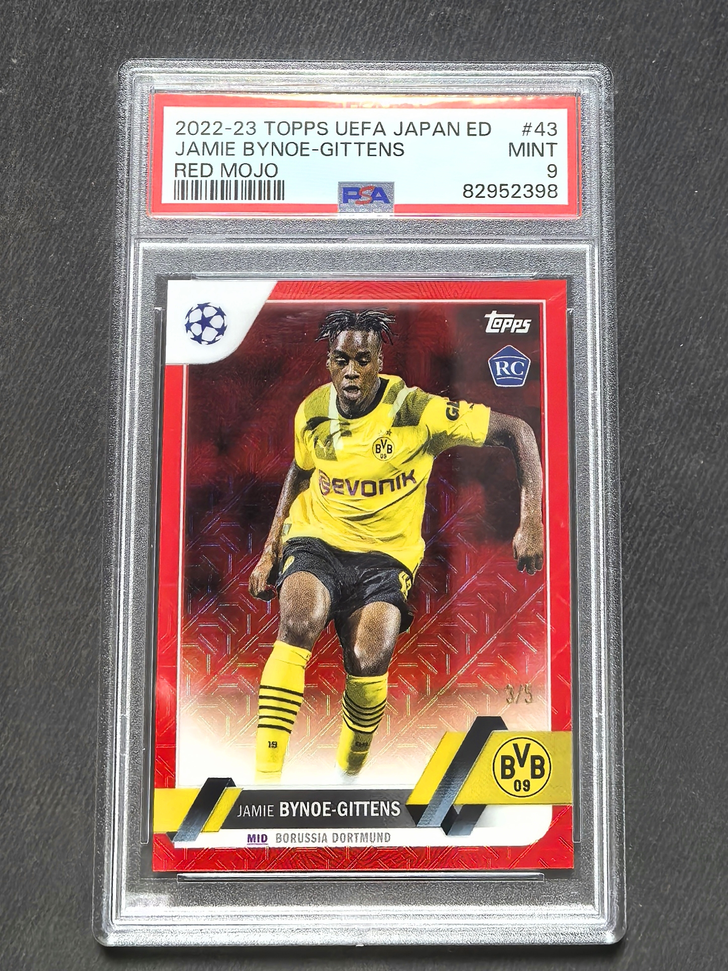 2022-23 Topps UEFA Jamie Bynoe-Gittens RC 【麦考拍卖】m 吉滕斯 日本樱花版 多特蒙德 新秀 超低编 ...