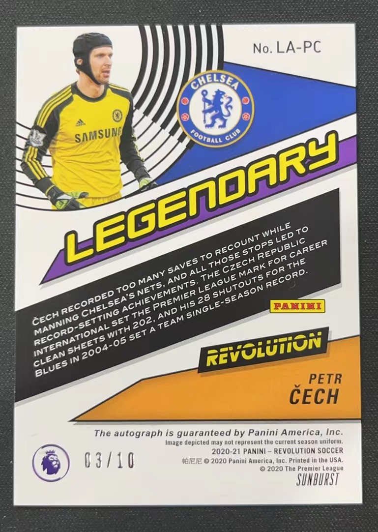 【长安代卖】2020-21 Panini Revolution Petr Cech 英超革命 切尔西 彼得切赫 Legendary 传奇签字 ...