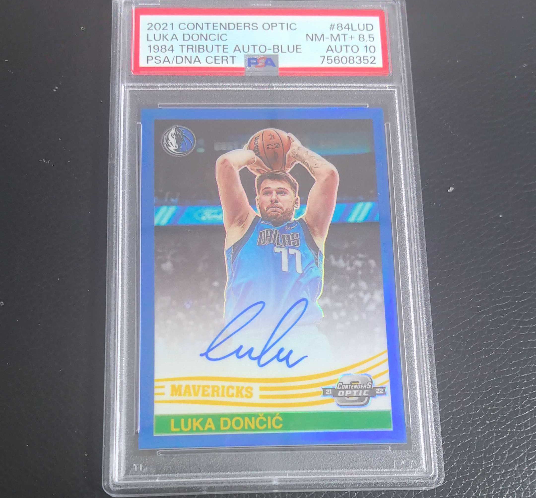 2021 Panini CONTENDERS OPTIC 1984 TRIBUTE AUTOGRAPHS Luka Doncic 卢卡 卡签 ...