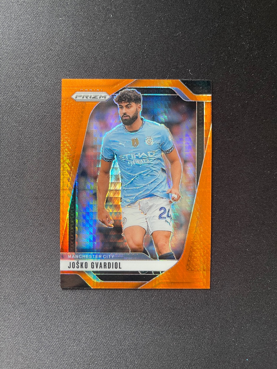 2024-25 Panini Prizm Josko Gvardiol 英超prizm 格瓦迪奥尔 橙Hyper折 曼城 塞尔维亚 边路攻防 ...
