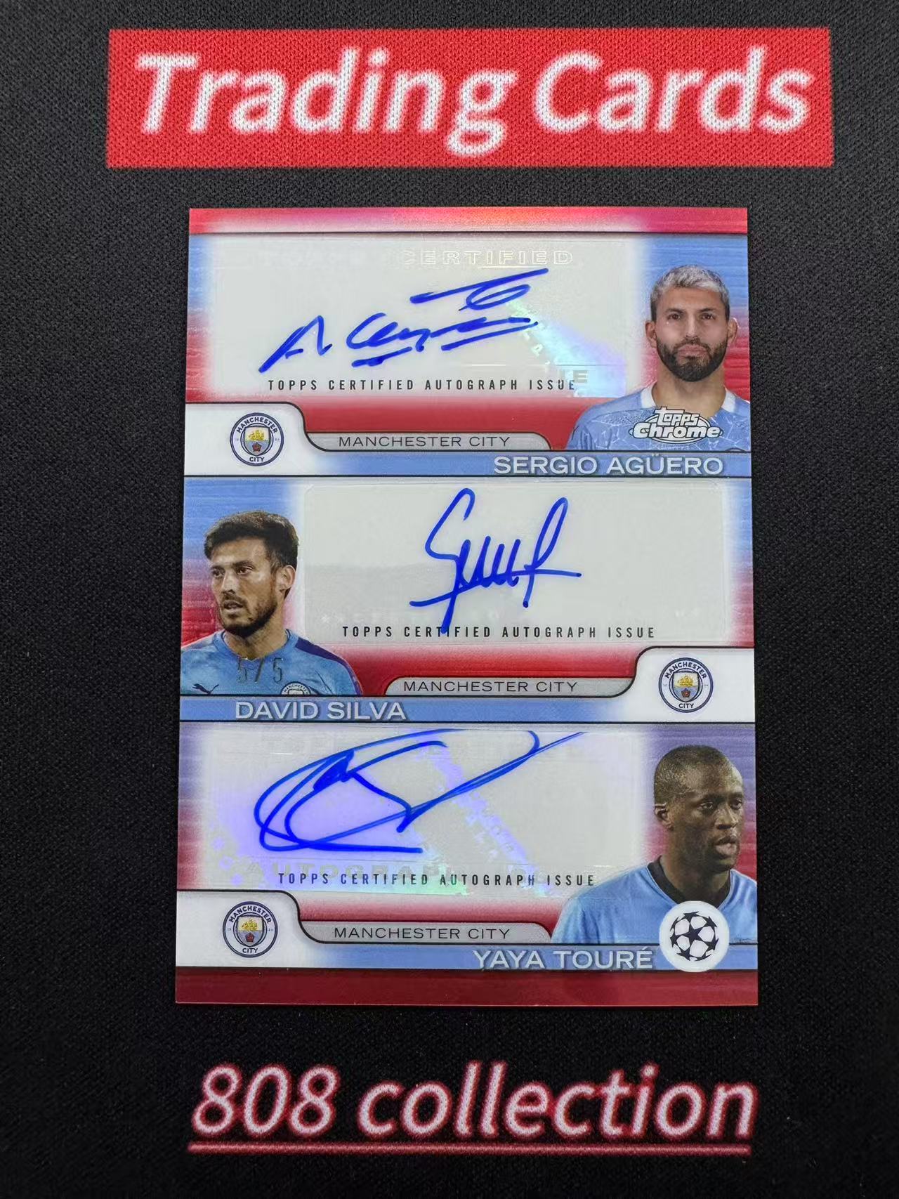 2024-25 Topps Chrome Aguero/David Silva/Yaya Toure [808零手续] 阿圭罗 大卫席尔瓦 亚 ...