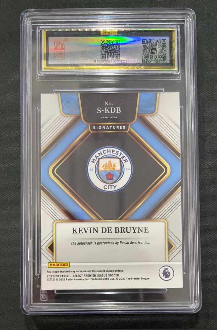 【长安代卖】2022-23 Select 英超 曼城 KDB 丁丁 凯文德布劳内 Kevin De Bruyne 银折签字 闻德9.5分评级 ...