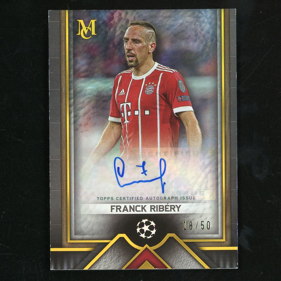 2024 Topps 欧战博物馆 Frank Ribery 里贝里 Archival SP签字 金平行 拜仁慕尼黑 法国 18/50编 ...