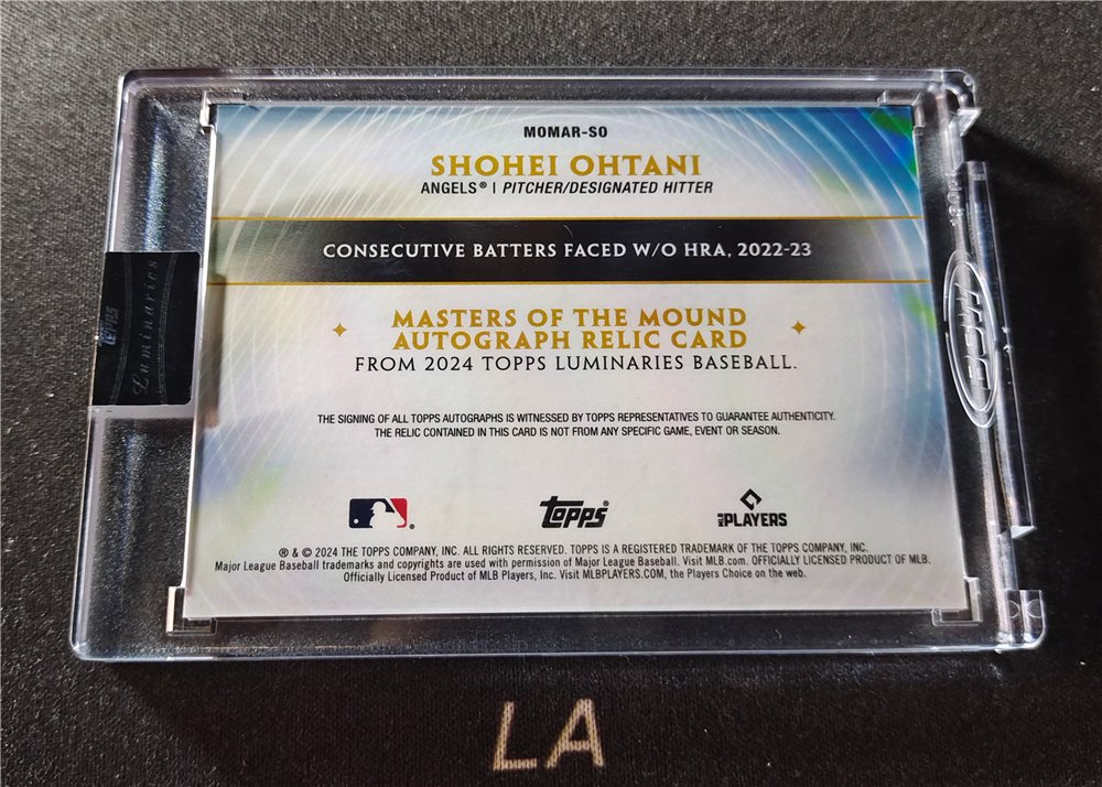 【LA拍卖精品】2024 Topps Luminaries Shohei Ohtani MLB棒球 洛杉矶天使 大谷翔平 303 三窗球衣 签字卡签 限量15编 箱货Hit原封砖 专收 投资 ...