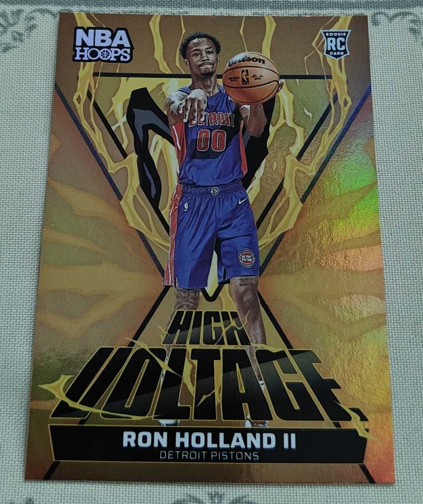 2024-25 Panini NBA Hoops Ron Holland RC 活塞 罗恩 霍兰德二世 新秀 High Voltage 高压电 ...