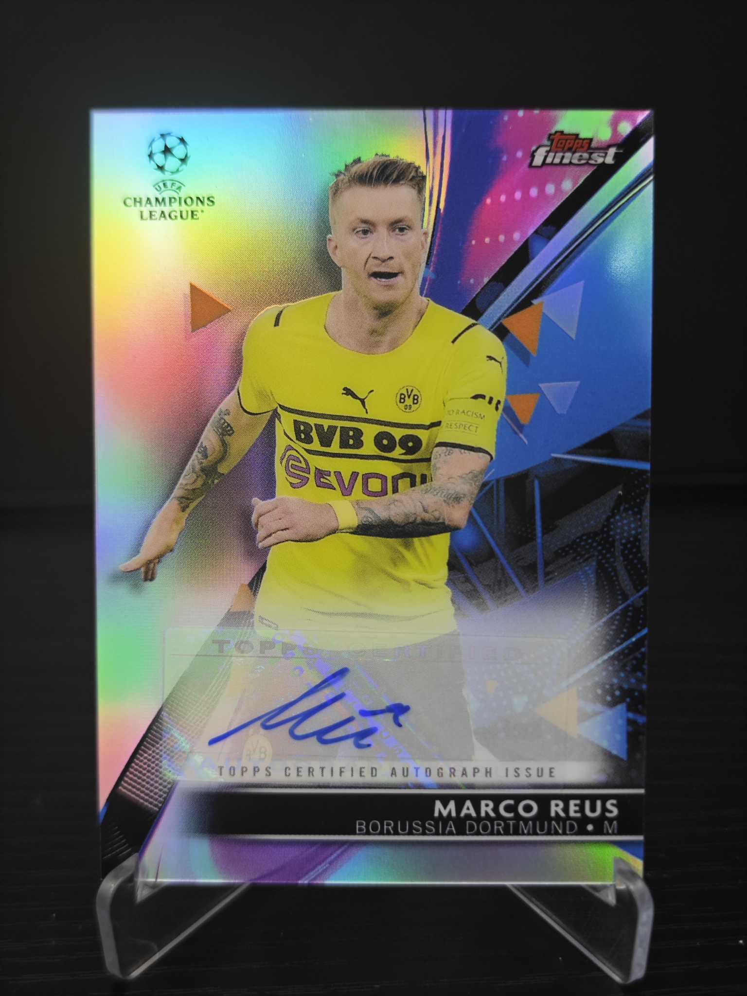 2022 Topps Finest Marco Reus 罗伊斯 小火箭 多特蒙德 欧冠 银折 签字 收藏必备 用户 卡淘