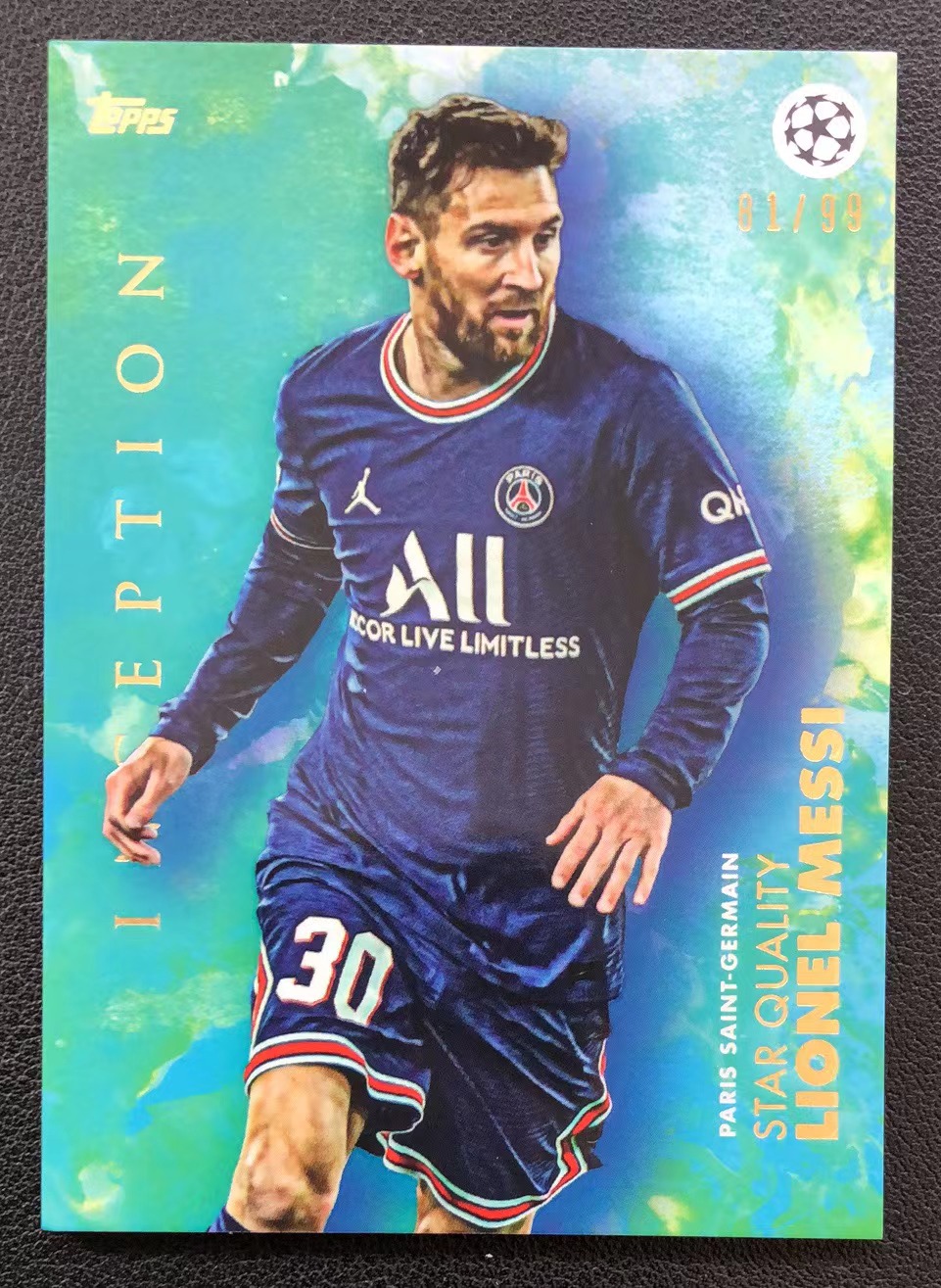 2022 Topps inception Lionel Messi 盗梦空间 巴黎圣日耳曼 大巴黎 里奥梅西 starquality base ...