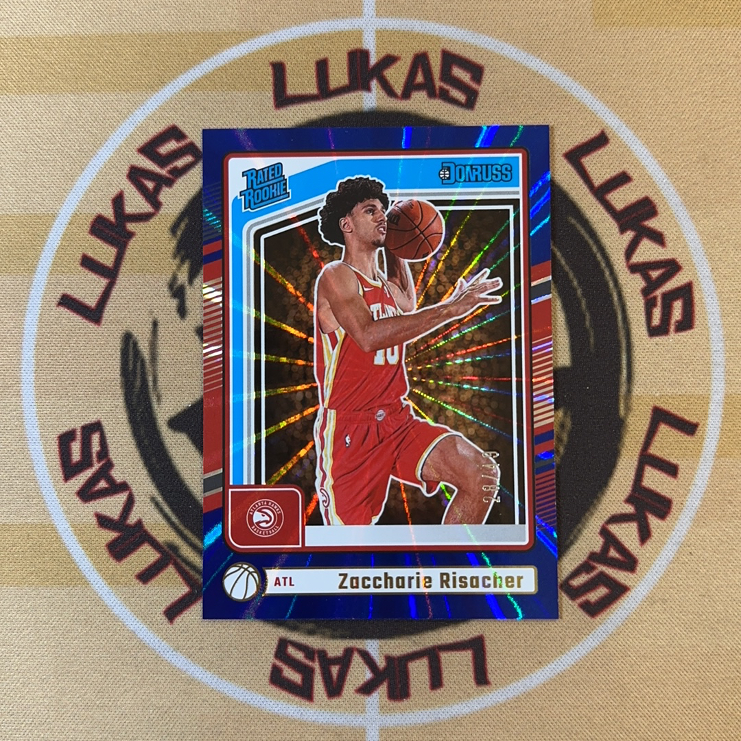 撸卡厮 Lukas 2024-25 Panini 杜蕾斯 Donruss 老鹰 新秀 rc 里萨谢 Risacher 状元 28/49编蓝佛光折 大比例 潜力无限 专收必备（mlg） 卡淘