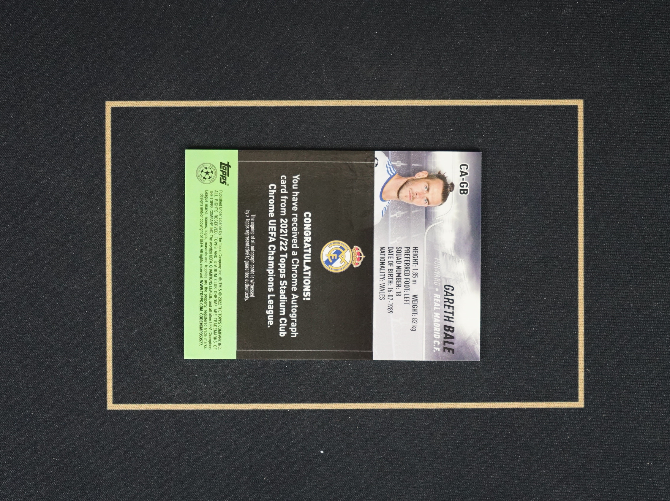 2022 Topps Stadium Club Chrome Gareth Bale 皇家马德里 皇马 贝尔 白折 签字【shh】8【超新星代 ...