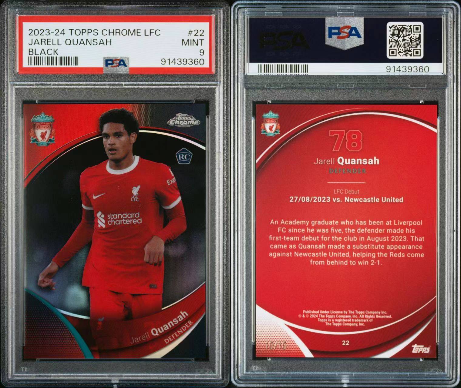 2023-24 Topps 利物浦队盒 Quansah RC Kacey 利物浦 chrome 元年 夸安萨 宽萨 新秀 未来后防核心 小范戴 ...