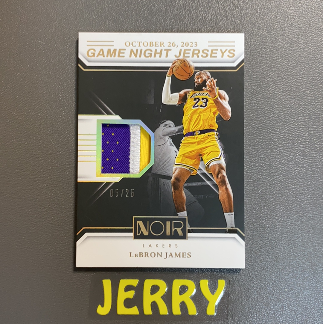 2024-25 Panini Noir LeBron James 诺尔 湖人 勒布朗 詹姆斯 老詹 05/25编 球衣 暴力切割 落场 三色 ...