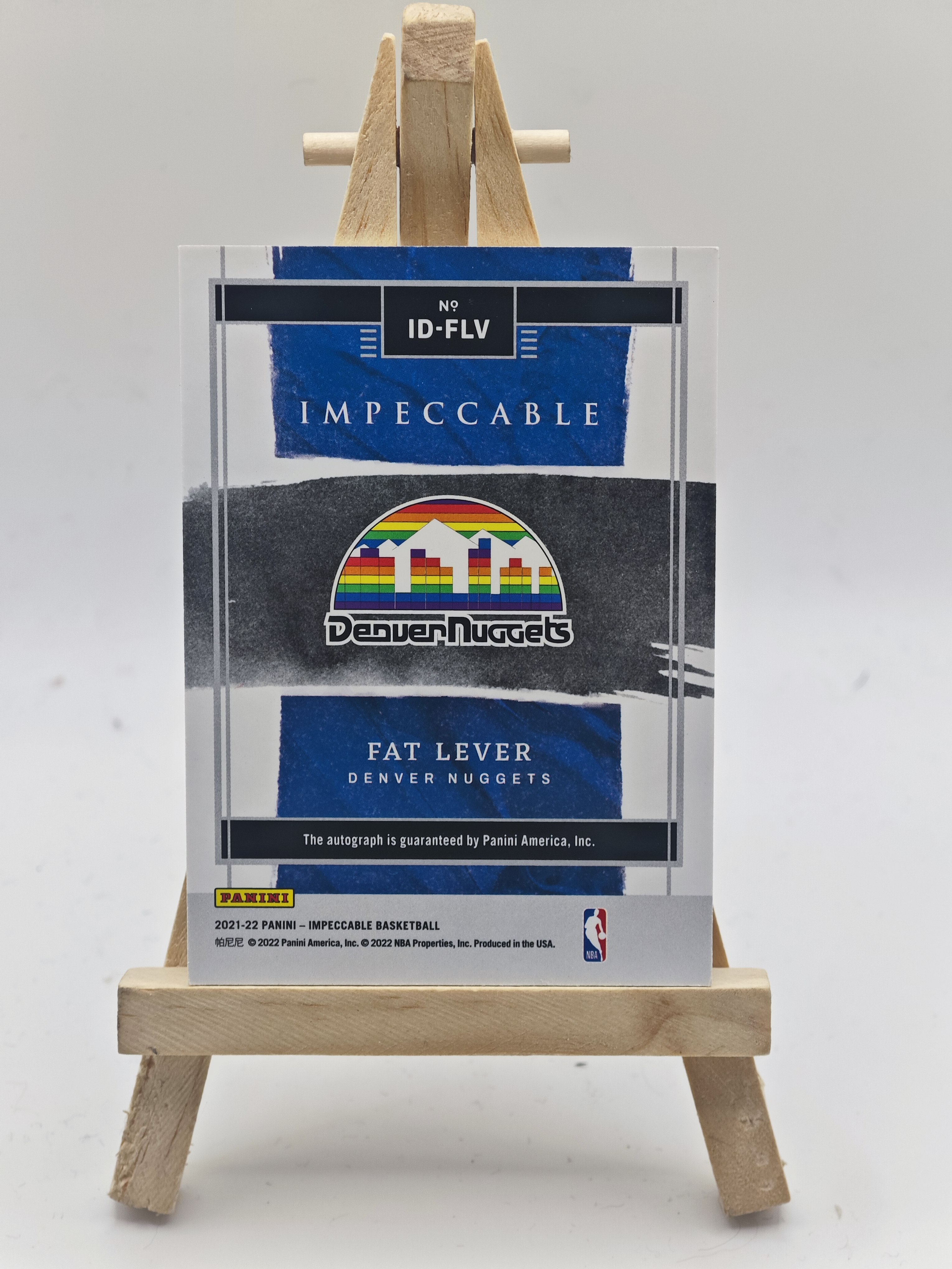 2021-22 Panini Impeccable Fat Lever 【QM拍卖】法特 利文 签字 30/99编 小真金 卡品如图 掘金 ...