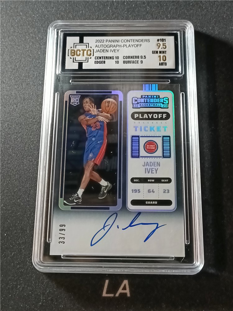 【LA拍卖】2022-23 Panini Contenders Jaden Ivey 球票系列 新秀RC 杰登 艾维 活塞队 卡签 签字 ...