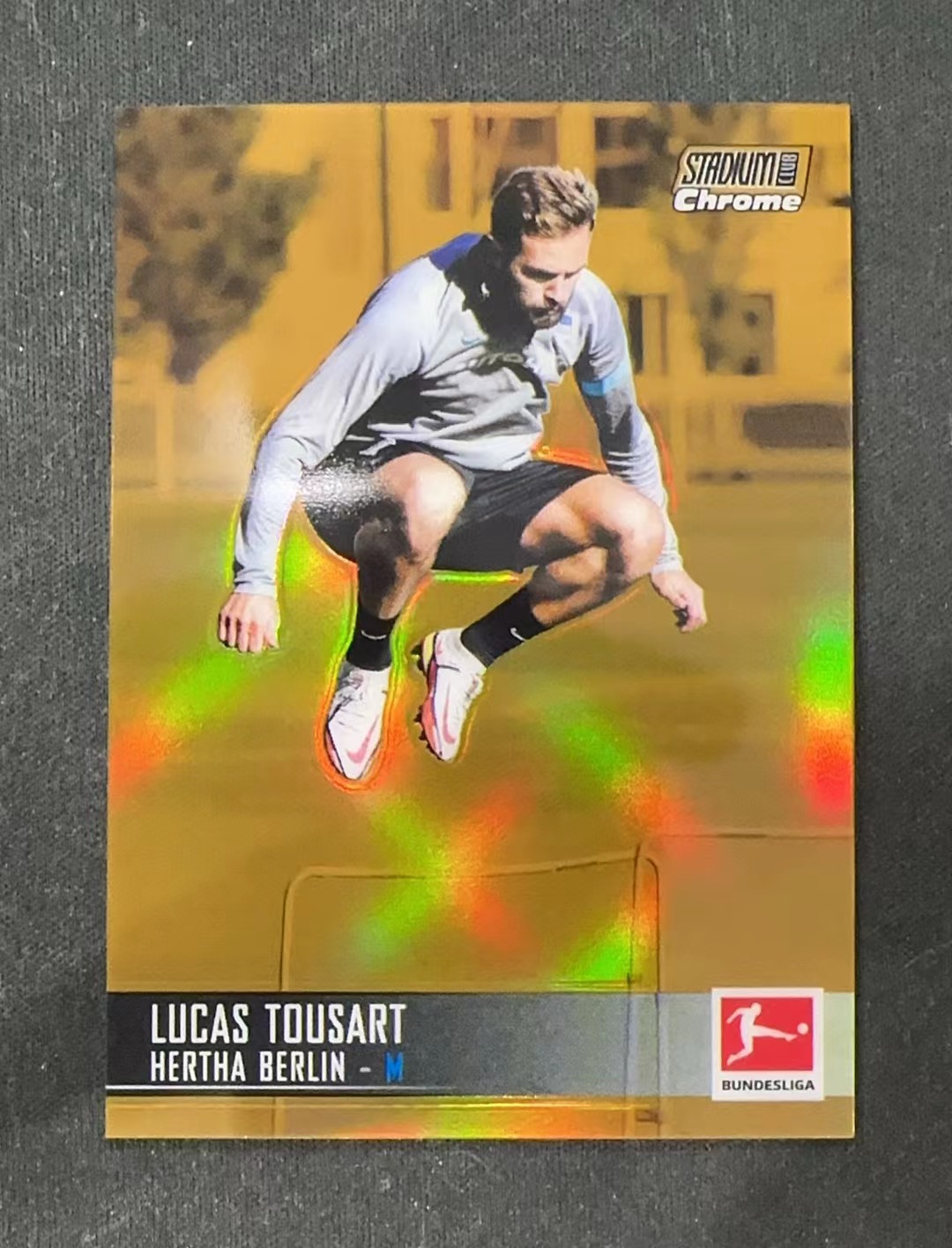 【长安代卖】2021-22 Topps Stadium Chrome 竞技场 德甲 柏林赫塔 卢卡斯图萨特 金折 04/50编 实卡好看 收藏 ...