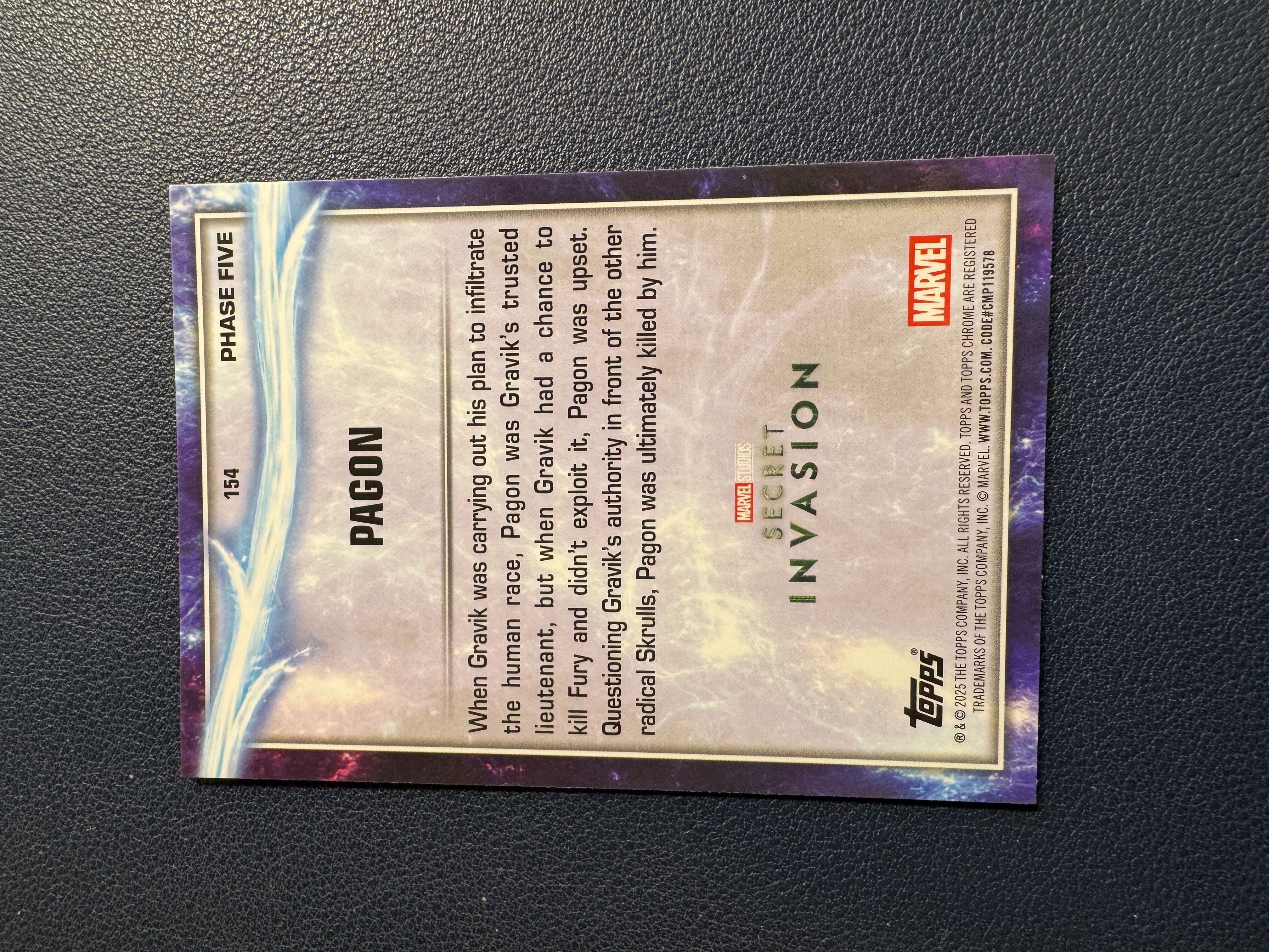 2025 Topps Marvel (MCU) Studios Chrome TC漫威影视 Pagon 帕根 五阶 美国队长折 盾牌折 53/ ...