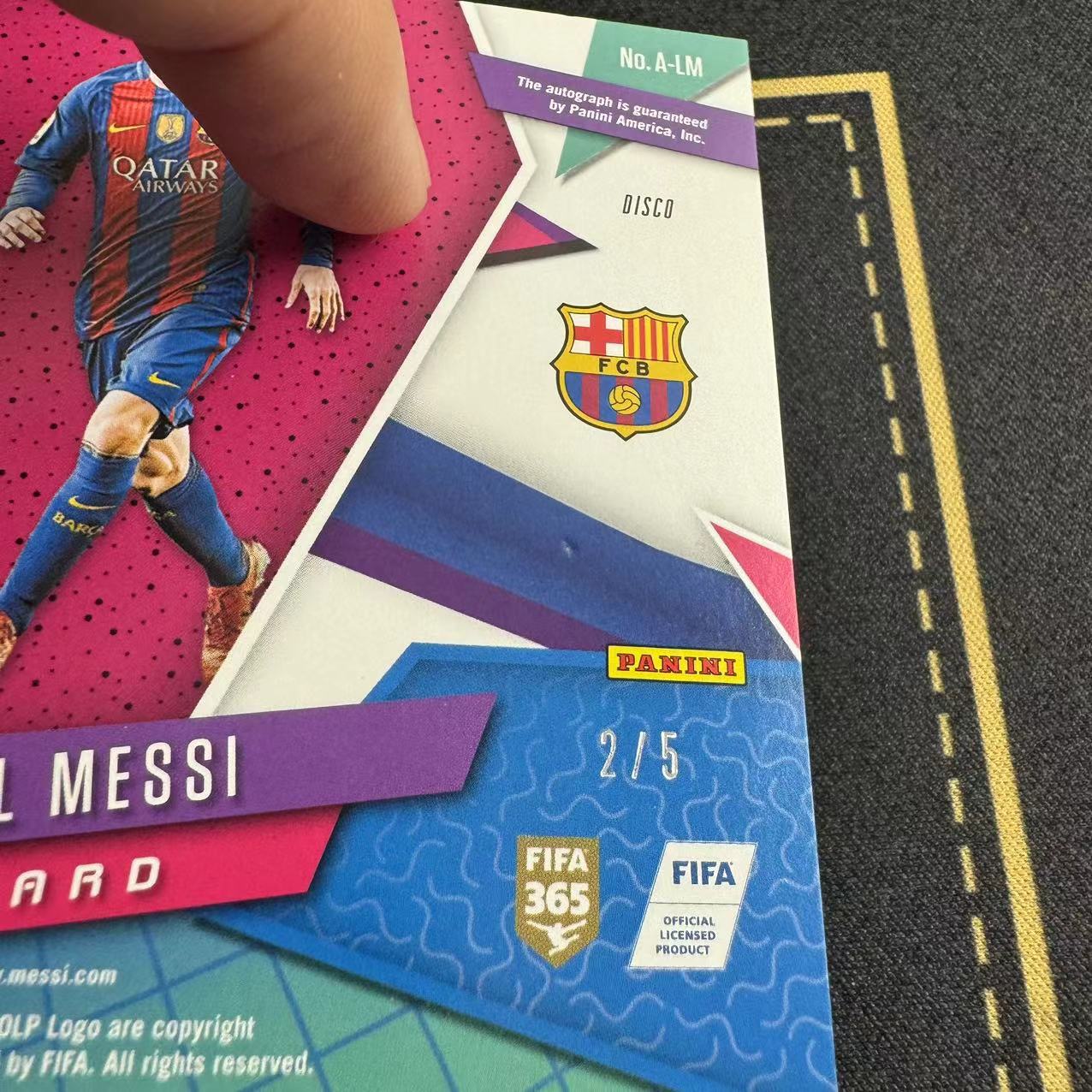 2017 Panini Revolution Lionel Messi 革命 梅西 梅球王 2/5编 湖水蓝 Disco折 完美签字 巴萨 ...