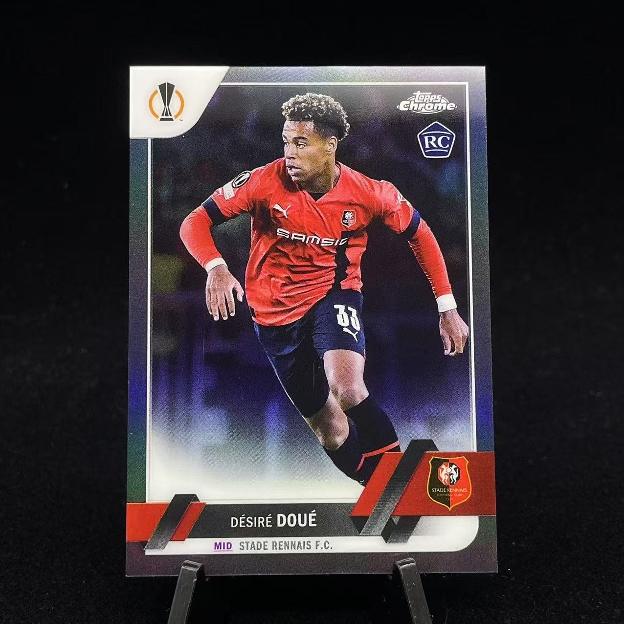 【德基拍卖】2022-23 Topps Chrome Desire Doue RC 欧冠TC 雷恩 德西雷 杜埃 新秀 巴黎圣日耳曼 超级新星 ...