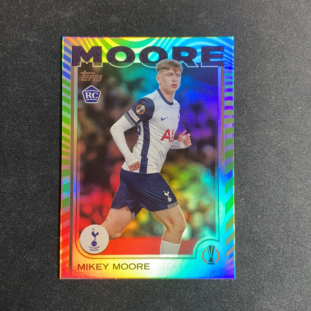 Topps 2024-25 UCC 欧战 MIKEY MOORE RC 热刺 新秀 米奇 摩尔 36编 瑕疵如图 空白 卡淘
