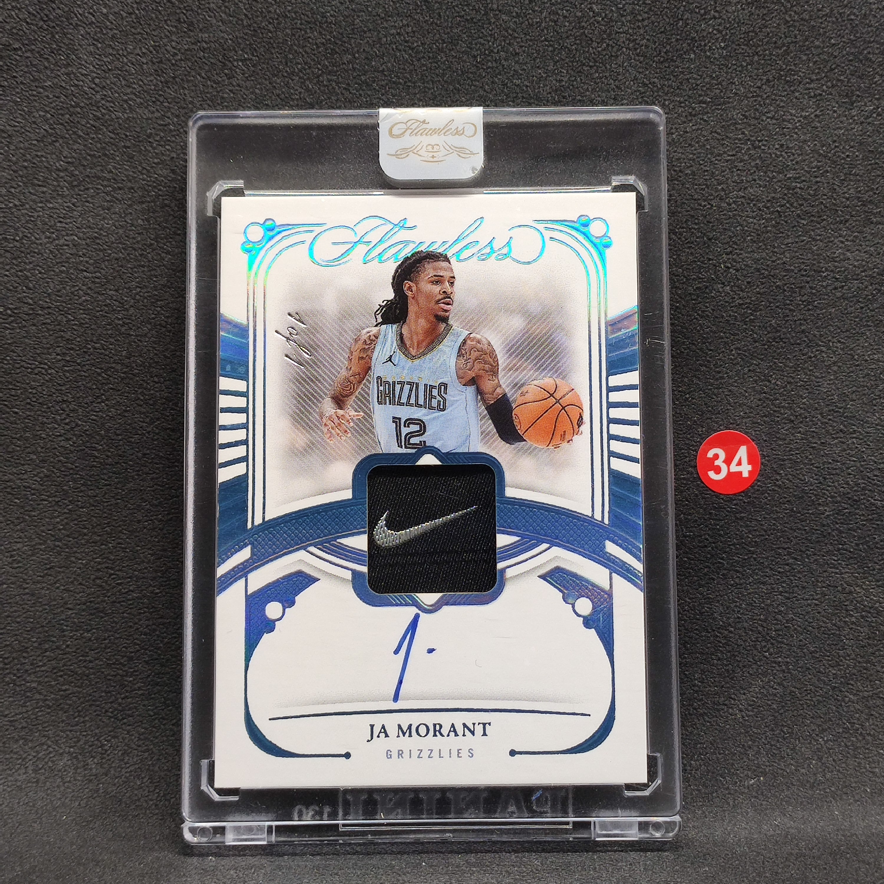 【大腿代卖精品】Ja Morant 贾莫兰特 2023-24 Flawless 手提 1of1/1编1 TA 签字 卡签 球衣物料 NIKE ...