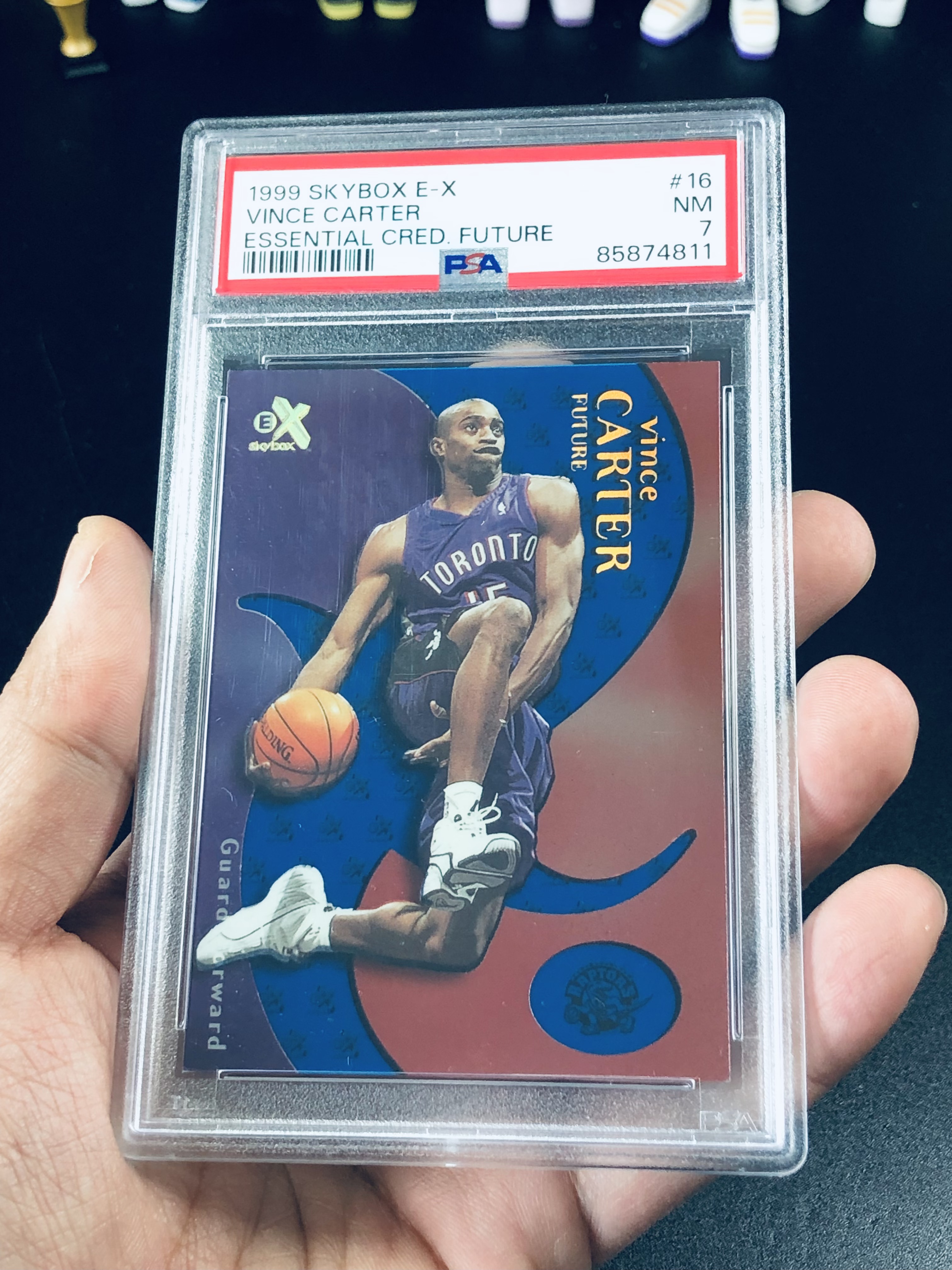 【喷子拍卖】1999-00 Skybox EX Vince Carter 多伦多猛龙 半神 卡特 正反编 45编 反编 最经典老特 PSA7 专收必备 老特王 811 卡淘