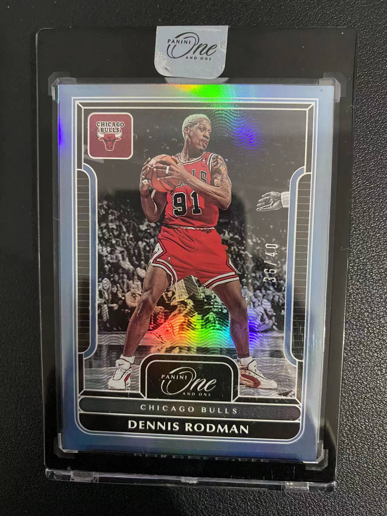 【陈氏拍卖】2022-23 Panini OneAndOne Dennis Rodman OAO 罗德曼 40编 蓝折 低编 折射美丽 原封砖 ...