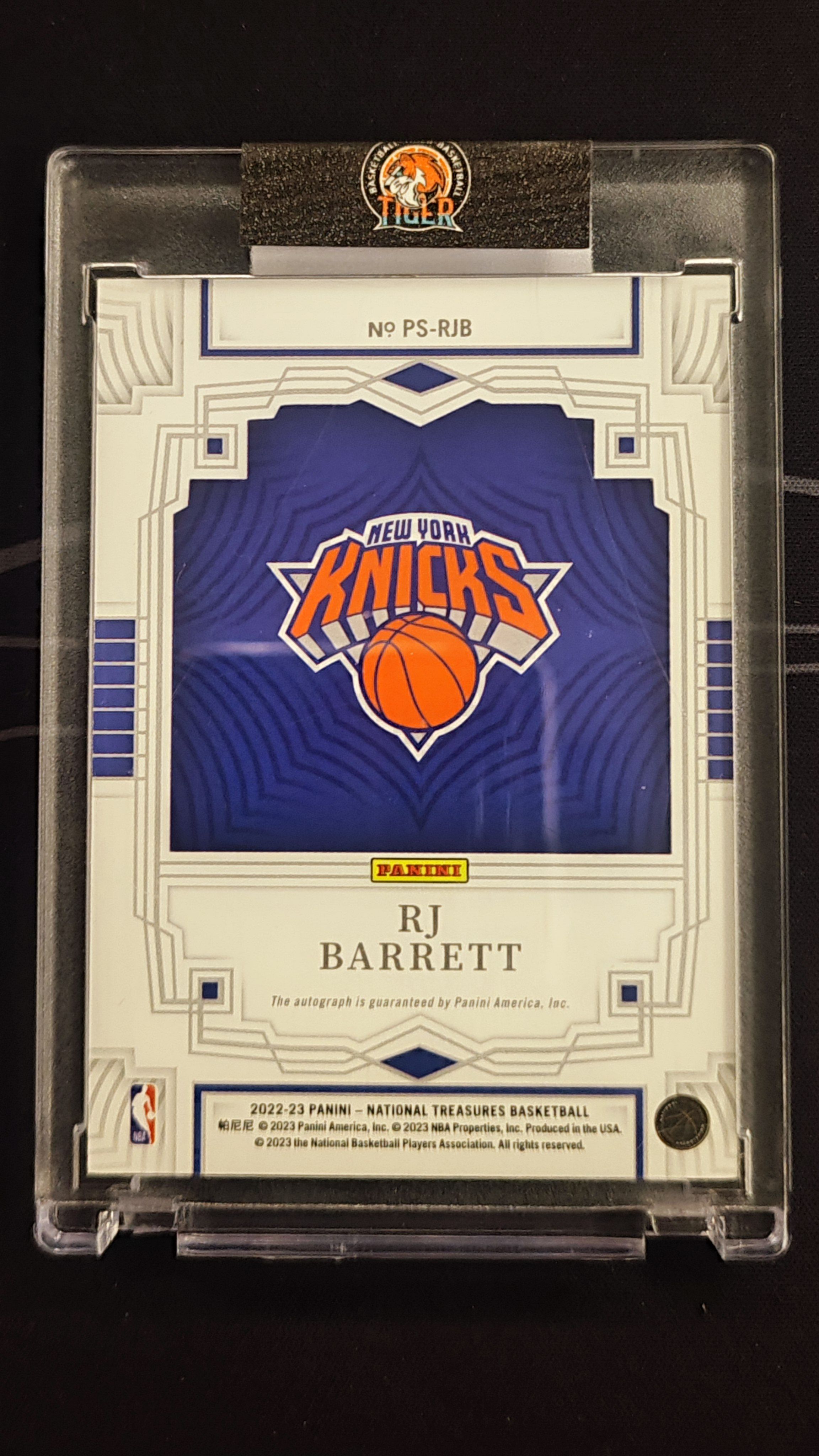 2022-23 Panini National Treasures R.J. Barrett 高端国宝 RJ 巴雷特 /75编 卡签 签字 ...