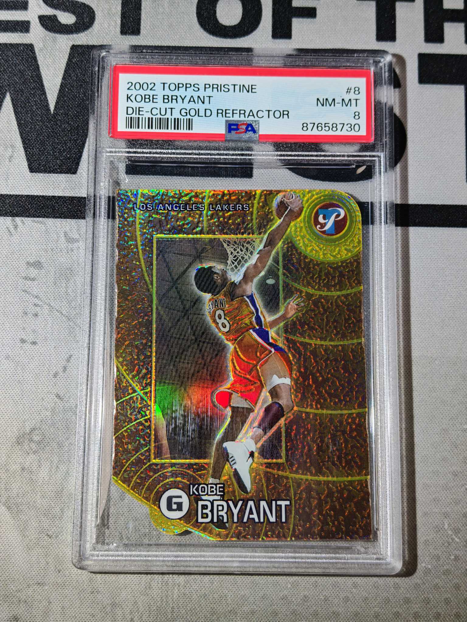 2002 topps pristine Kobe Bryant 洛杉矶湖人 科比 布莱恩特 gold refractor 金折 99编 异形 ...