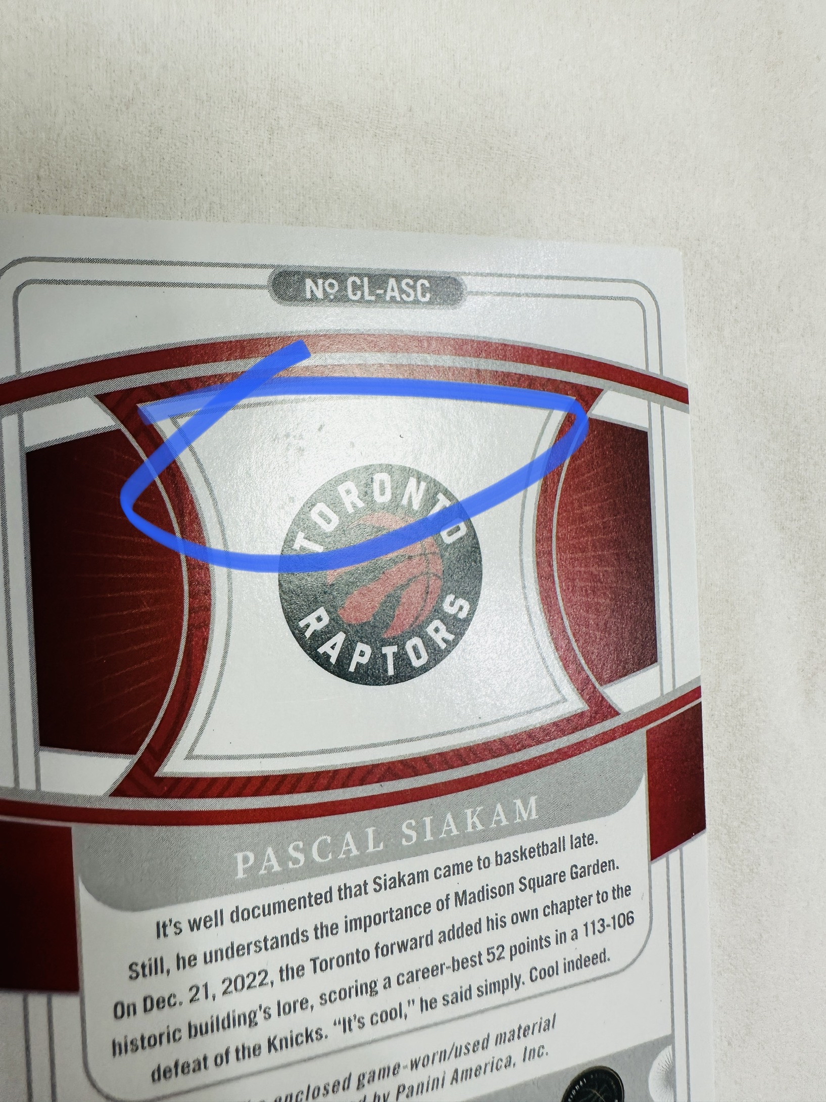 2022-23 Panini National Treasures Pascal Siakam 国宝 猛龙 西亚卡姆 西卡 75周年 ...