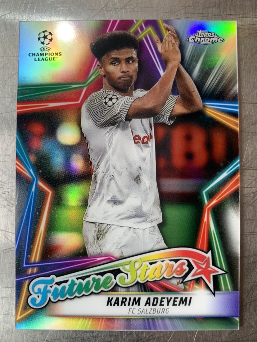 （久久 代 拍）2021-22 Topps Chrome Karim Adeyemi 欧战 未来之星特卡 阿德耶米 萨尔斯堡红牛 收藏必备，卡 ...