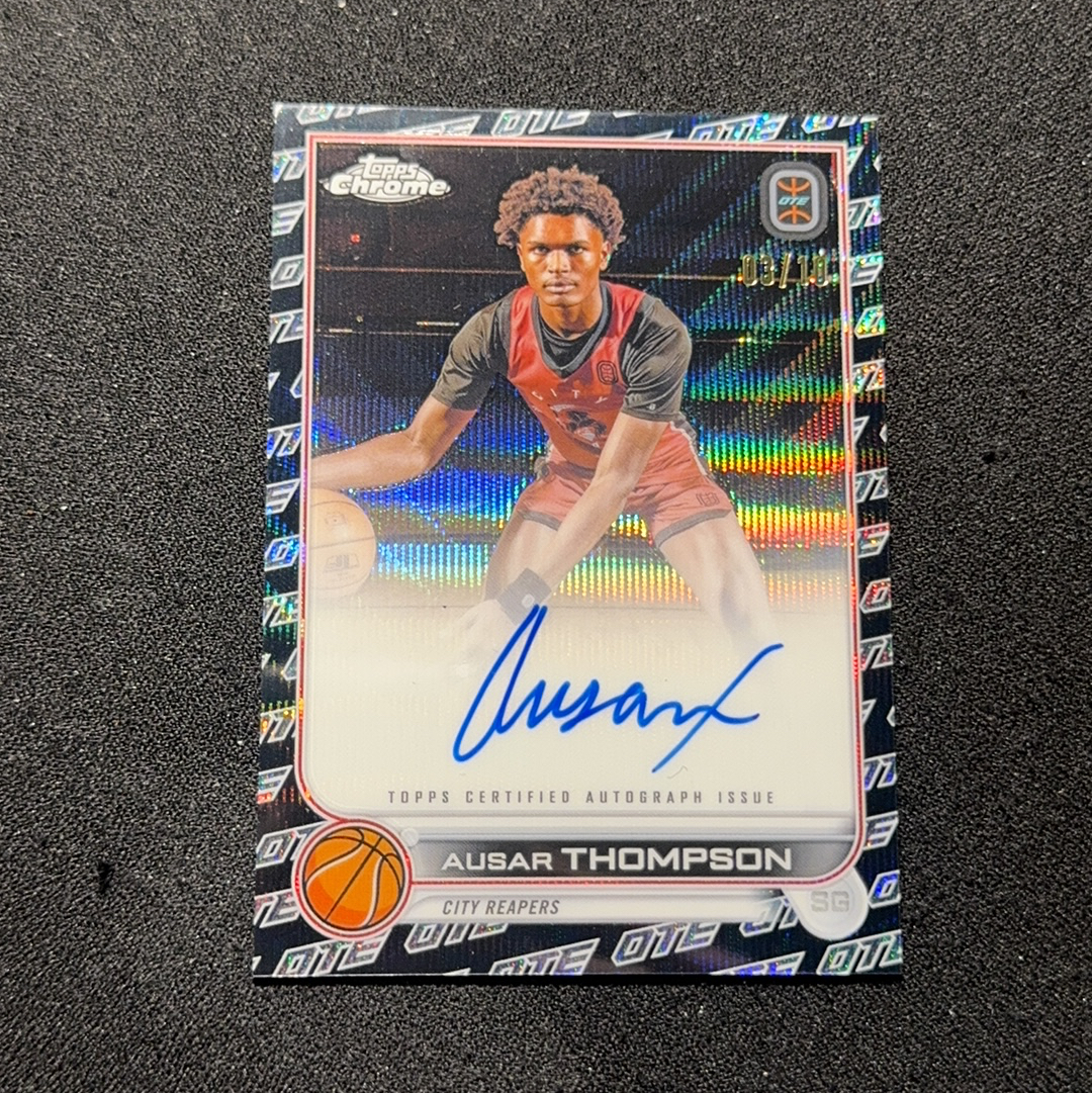 2023 Topps OTE Ausar Thompson 【小V代拍】奥萨尔 汤普森 卡签 签字 超低编 03/10遍 新秀年 波纹折 ...