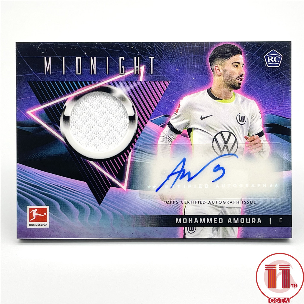 【CGTA】2024-25 Topps 德甲 午夜 Midnight 沃尔夫斯堡 穆罕默德阿穆拉 RC新秀 球衣完美签字 卡品如图 阿尔及利亚 ...