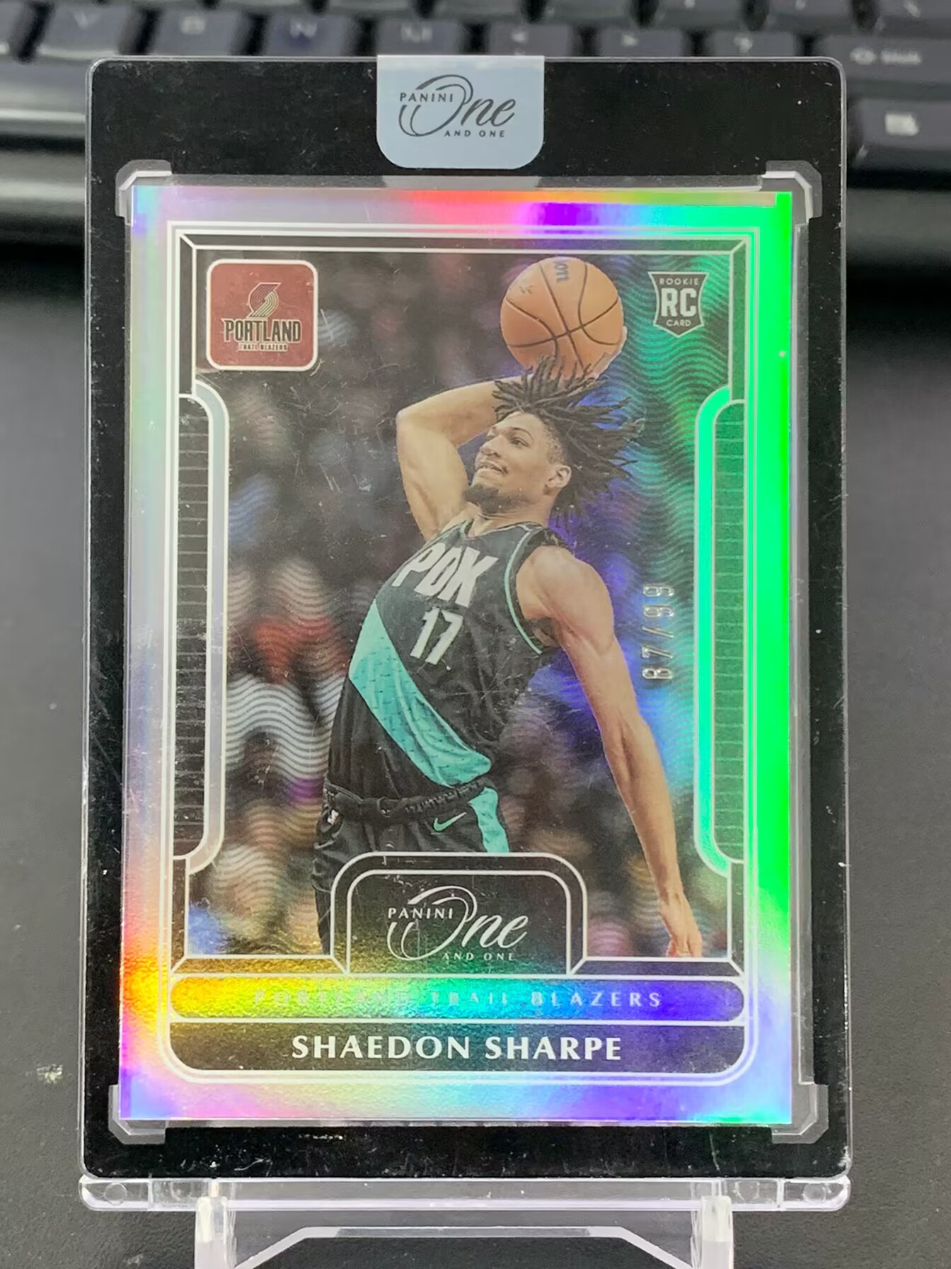 【浩行拍卖 截标预付75%】2022-23 panini one and one Shaedon Sharpe 开拓者 谢登 夏普 RC 新秀 ...