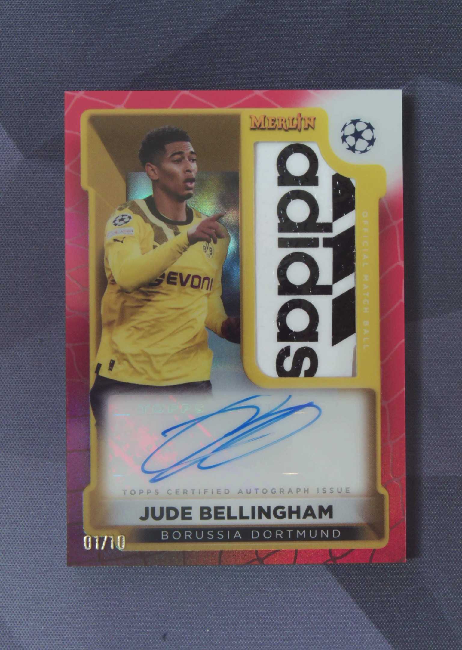 2022 Topps Merlin Chrome Jude Bellingham 【C59 起风了】 祖德 贝林厄姆 10编 首编 签字 球皮 ...