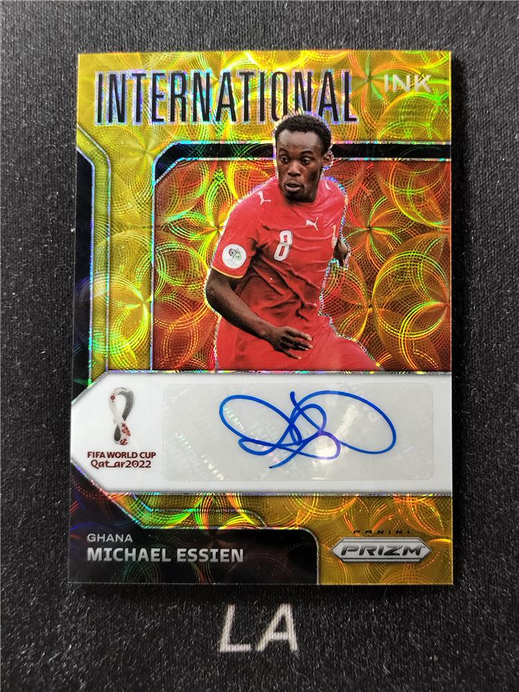【LA拍卖】2022 Prizm FIFA World Cup Michael Essien 世界杯PZ 迈克尔 埃辛 加纳 金圈圈折 ...