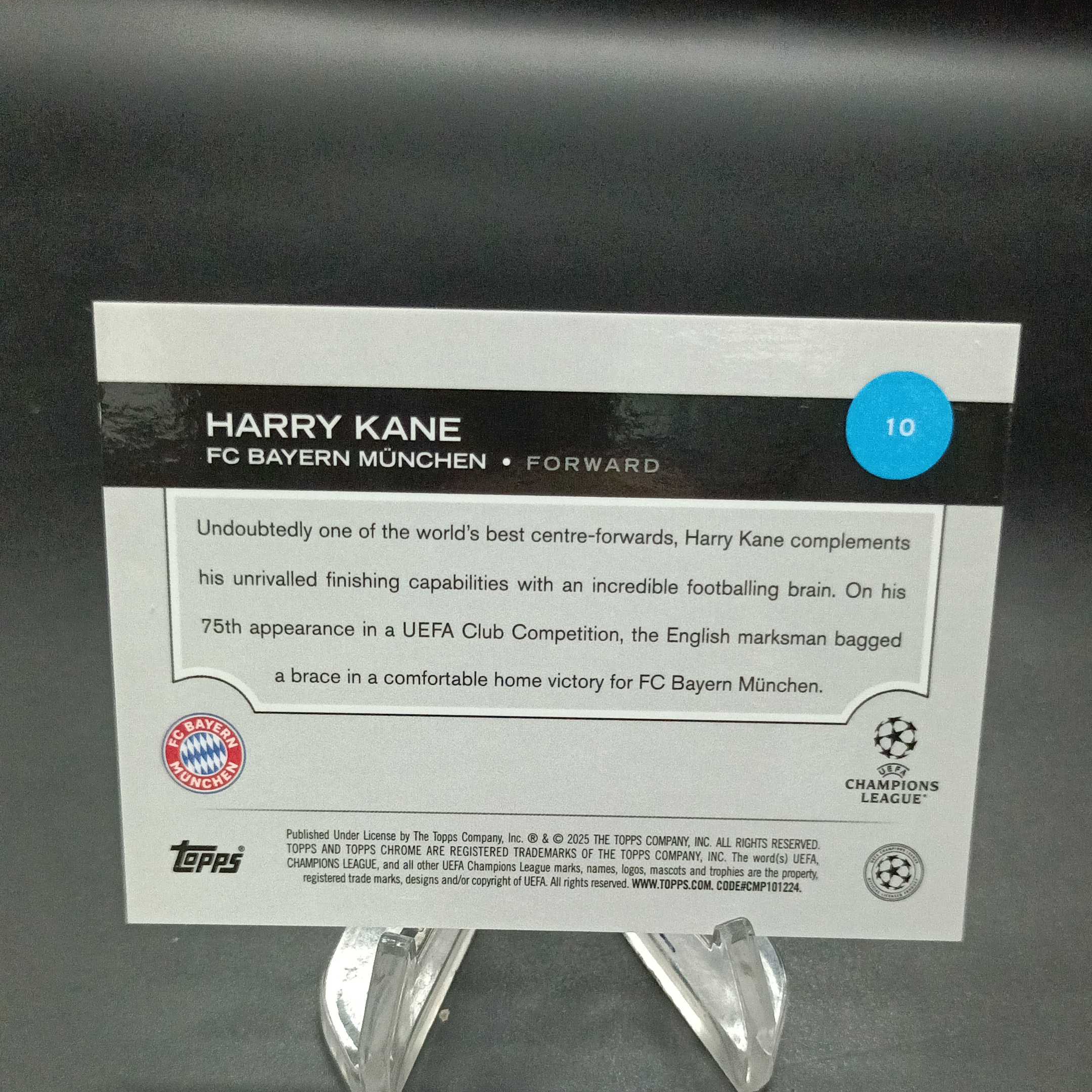 【AG拍卖】 2024-25 Topps UCC 欧冠 Harry Kane 拜仁慕尼黑 凯恩 金折 41/50编 实卡好看 卡品通行 ...