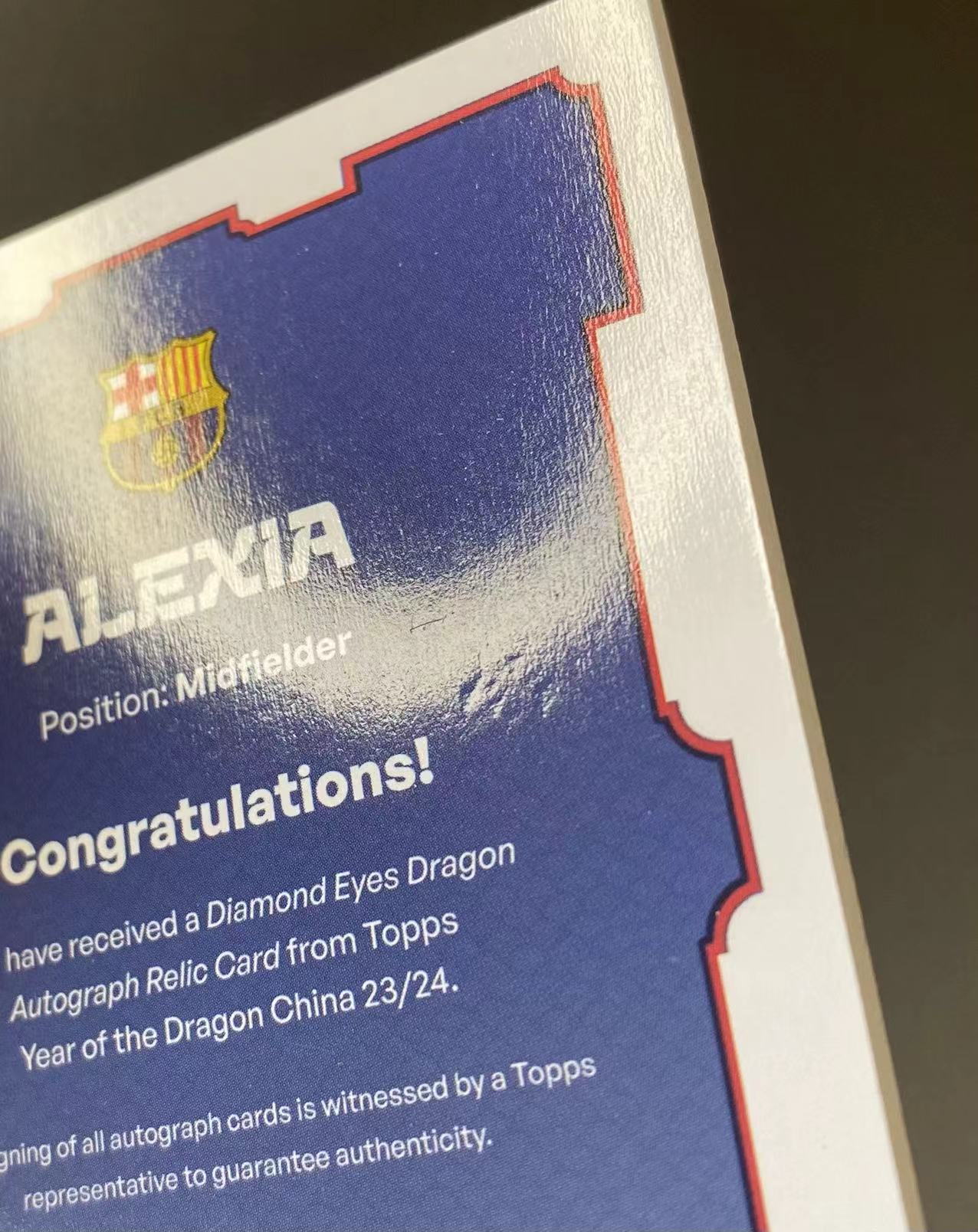 2024 Topps 巴萨龙队盒 Alexia Putellas 普特拉斯 99编 龙眼 双钻 签字 完美签 女足 瑕疵如图【skkkkkk ...