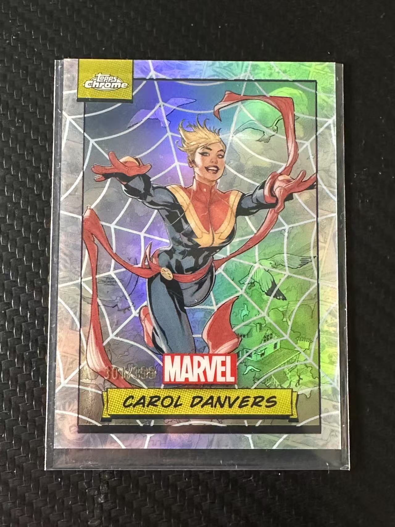 2024 Topps Marvel (MCU) 漫威 Chrome 元年 【十点代拍】 301/399编 银折射 惊奇队长 Carol ...