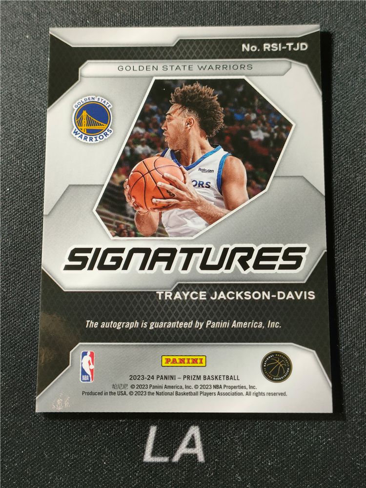 【LA拍卖】2023-24 Panini Prizm Trayce Jackson-Davis 新秀RC 特雷斯 杰克逊 戴维斯 勇士队 正 ...