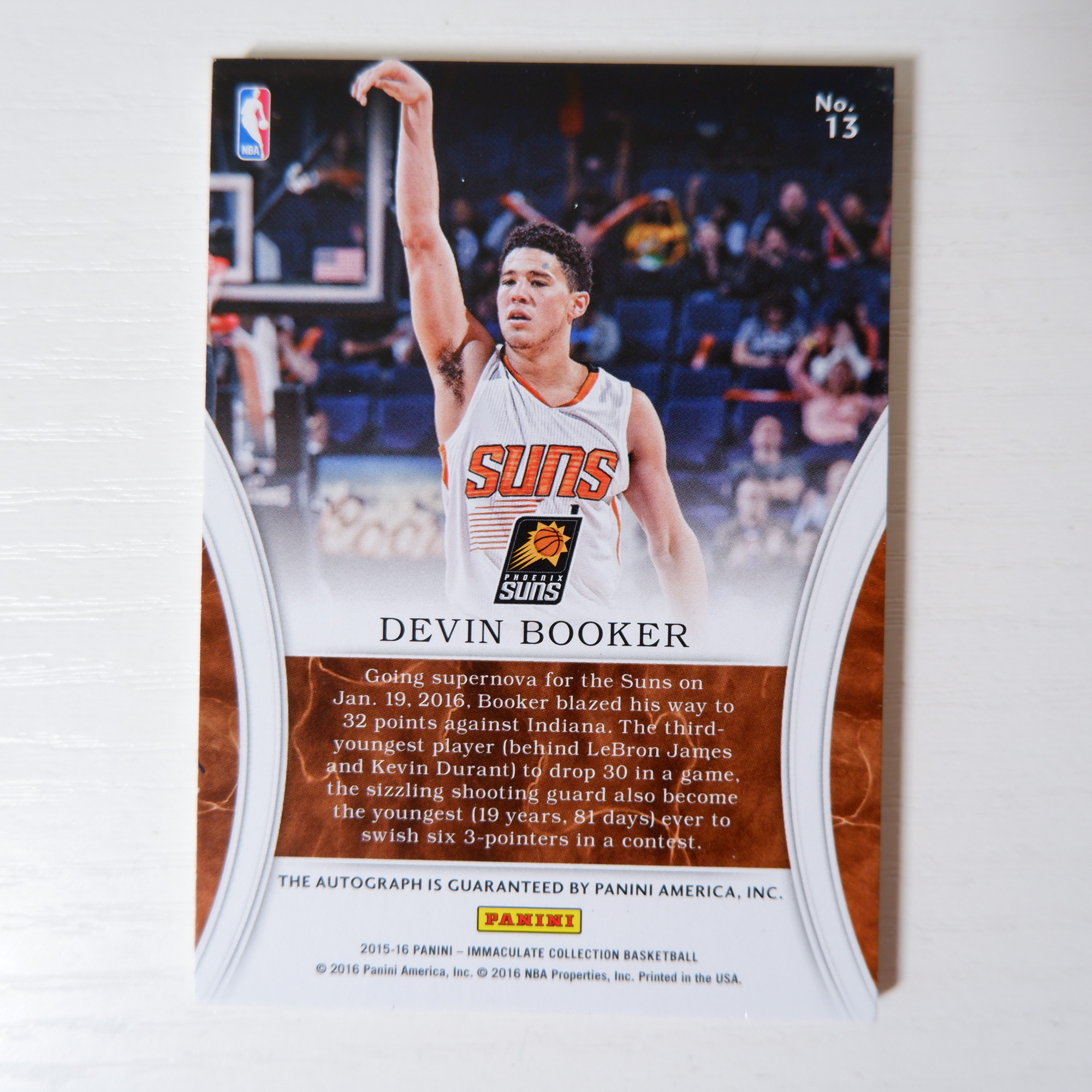 2015-16 Panini Immaculate Devin Booker RC 【小町拍卖】德文 布克 太阳 新秀 美国队 50编 里程碑 ...