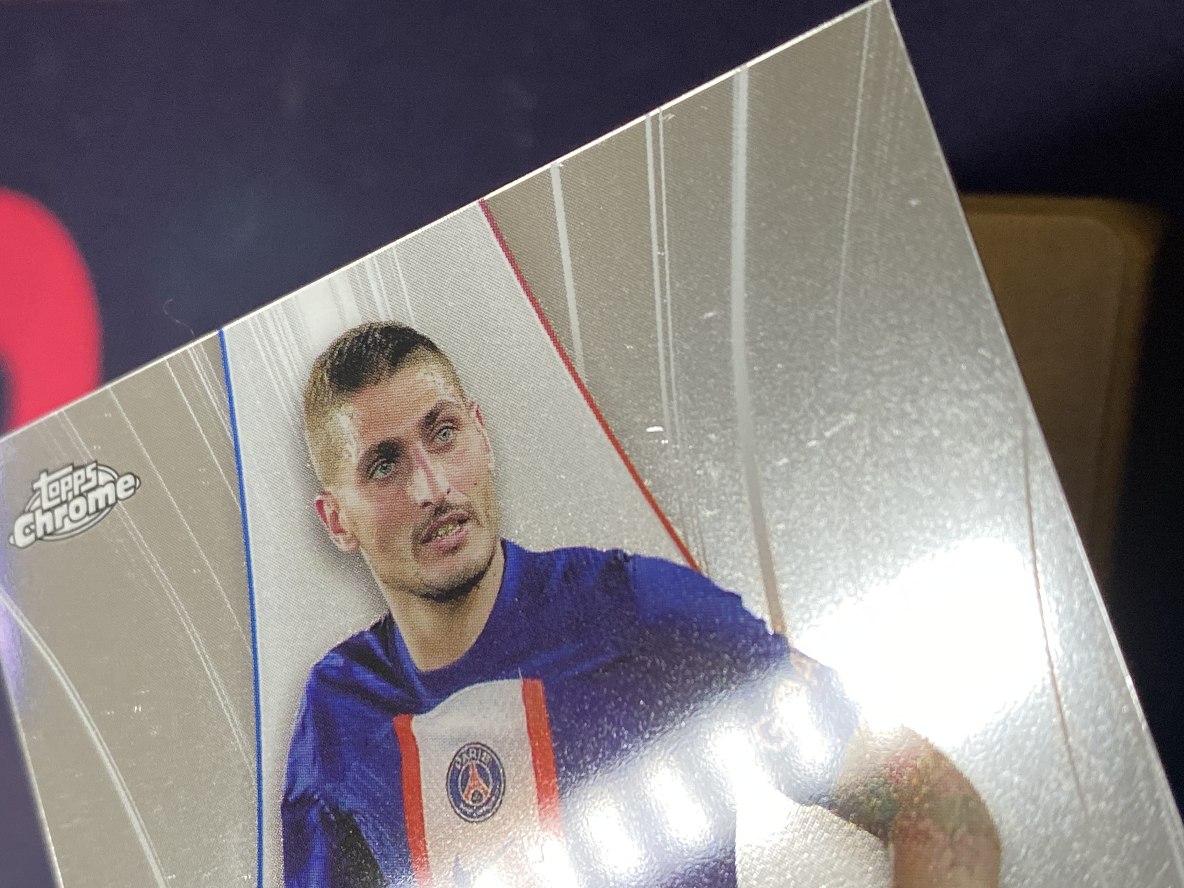 2022-23 Topps Chrome Marco Verratti 维拉蒂 巴黎圣日耳曼 意大利 TC队盒 67/99编 Base签字 卡 ...