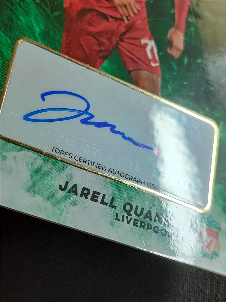 【LA足球】2024 Topps Impact 欧战 冲击 Jarell Quansah 利物浦 夸萨 新秀RC 99编 绿折 签字卡 微瑕如 ...