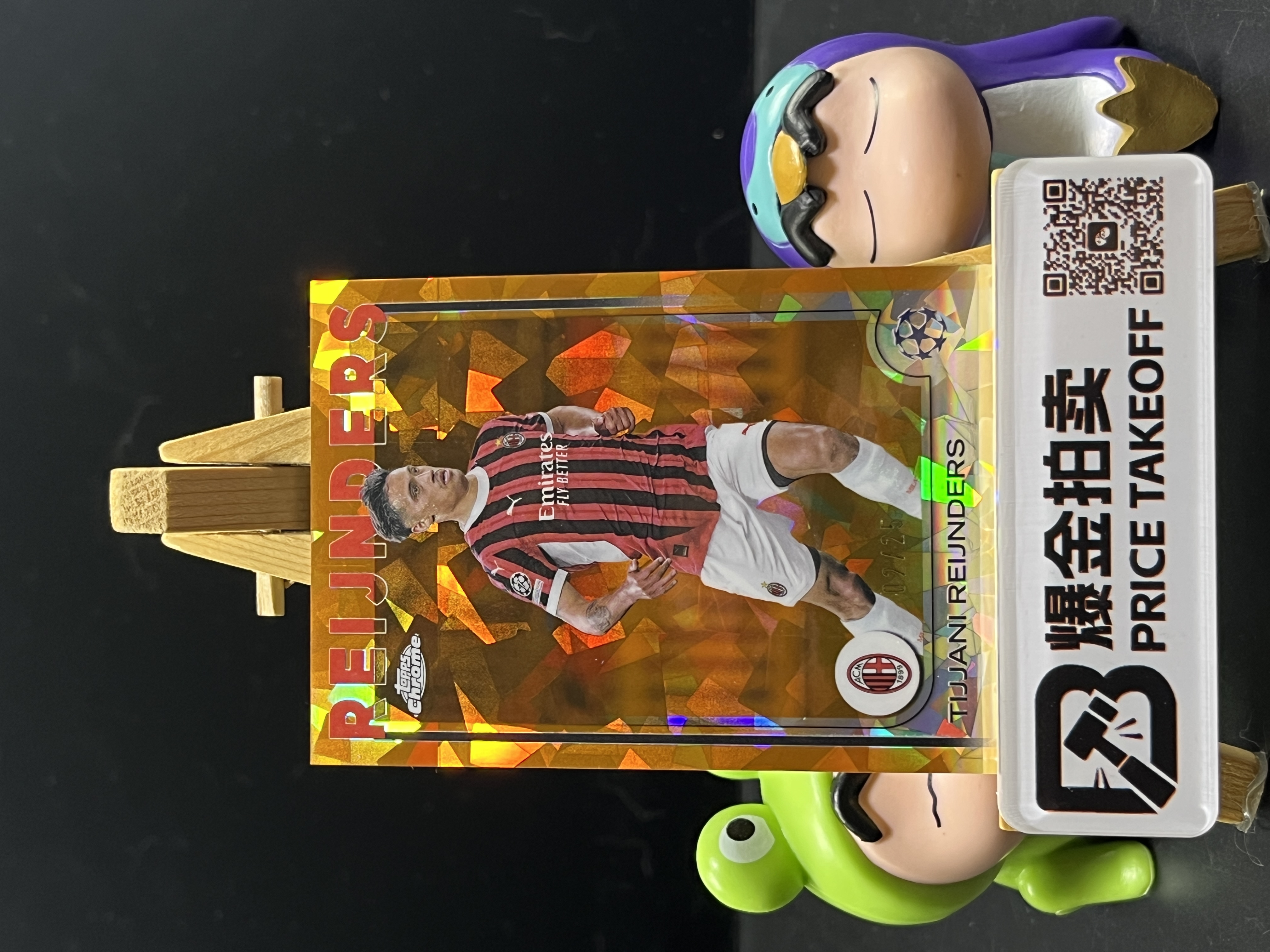 【爆金拍卖】18 A06 2025 TOPPS CHROME TC 蓝宝石 足球 tijjani reijnders AC米兰 赖恩德斯 2/25编 橙宝石 碎冰折 收藏专收必备 瑕疵如图 哘 卡淘