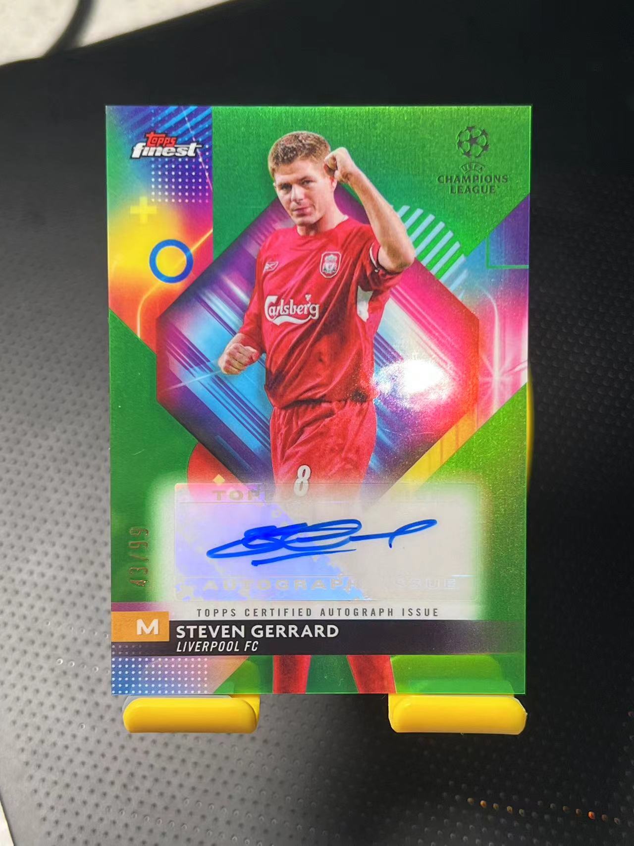 2023-24 Topps Finest Steven Gerrard 杰拉德 签字 43/99编 利物浦 英格兰 功勋队长 传奇 名宿 红军 ...