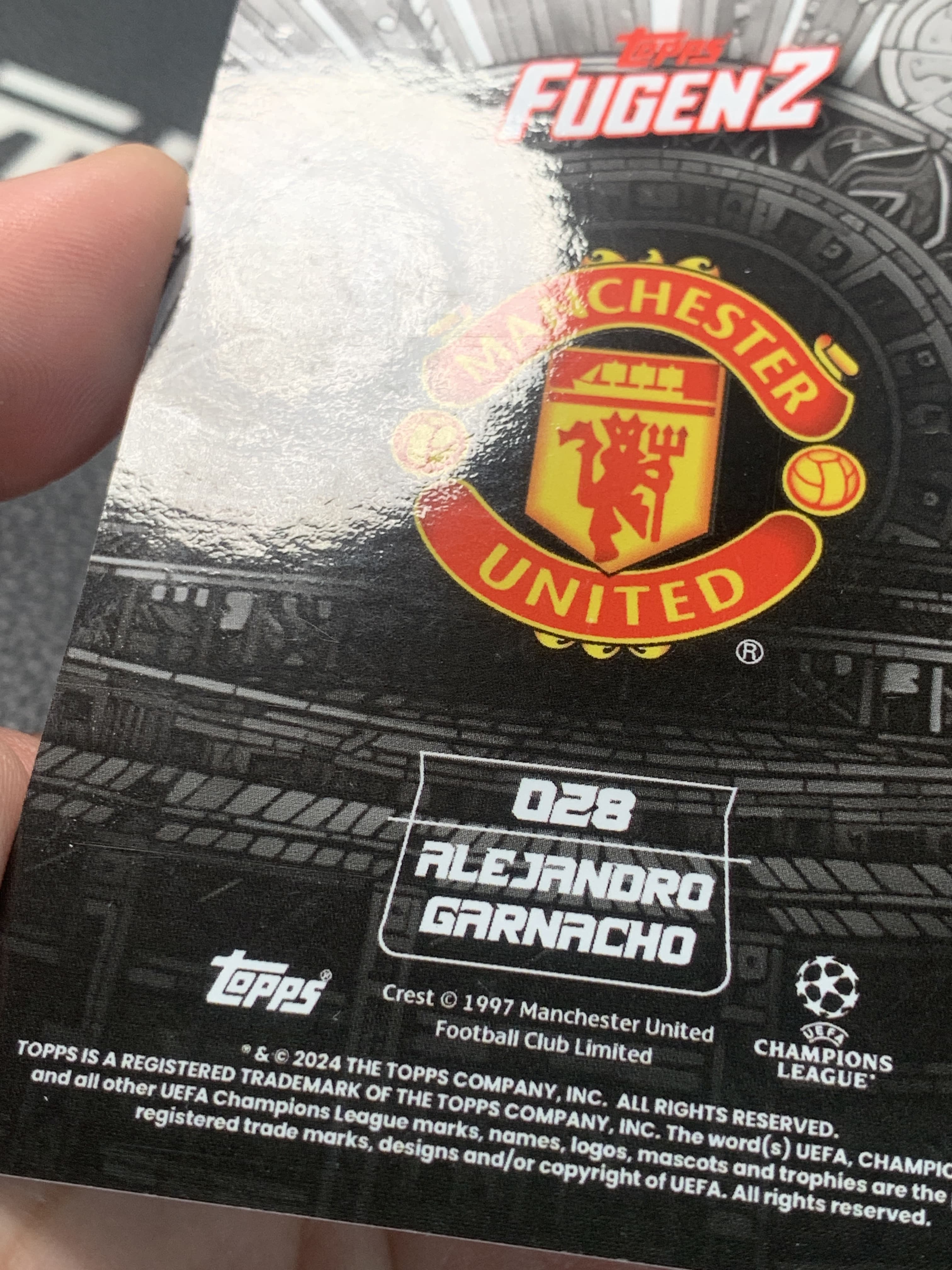 【元宇宙拍卖】K46-001：2023-24 Topps Fugenz Alejandro Garnacho 欧冠 曼联 亚历杭德罗 加纳乔 ...
