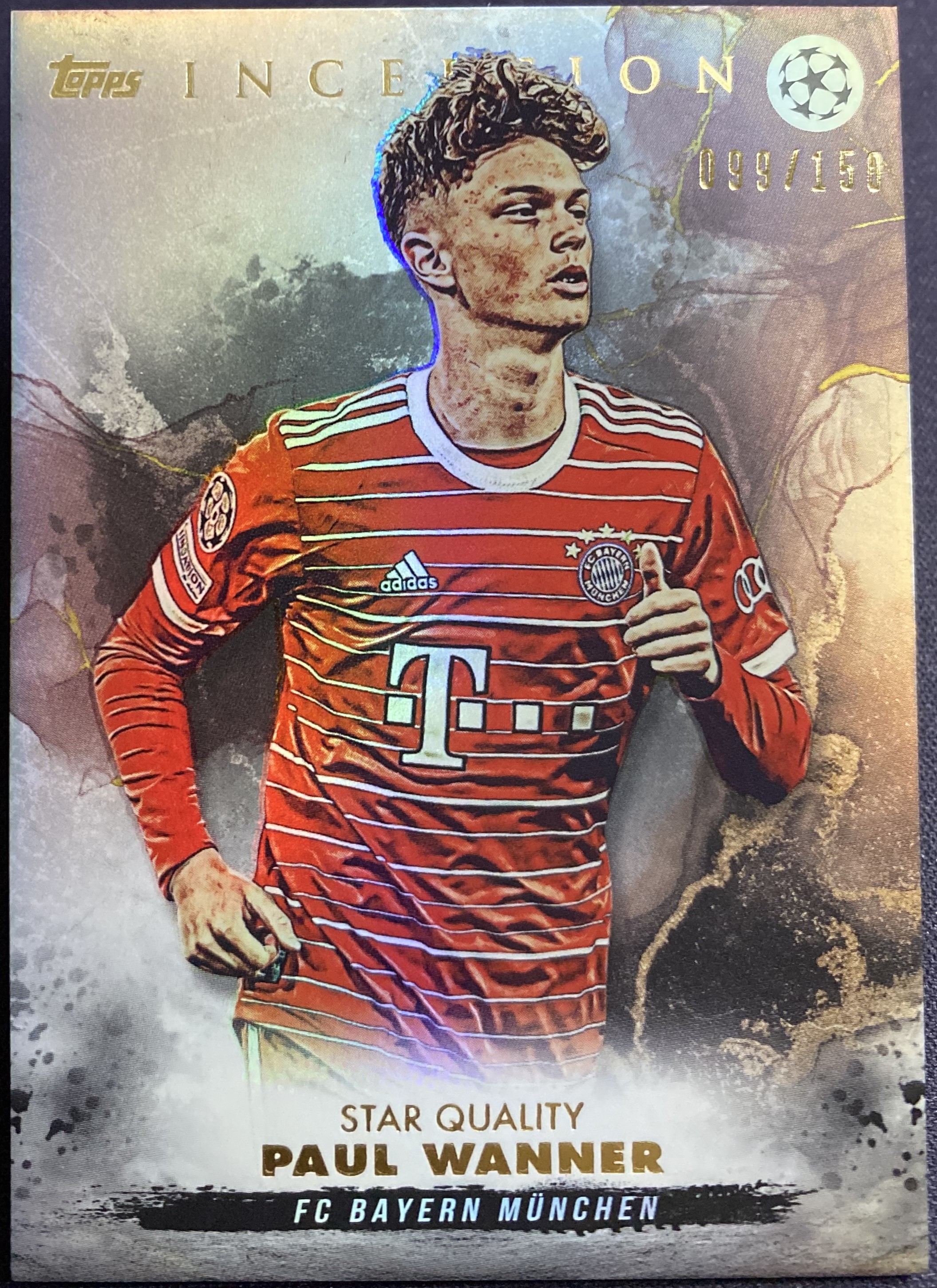 2022-23 Topps Inception Paul Wanner 保罗 万纳 拜仁慕尼黑 德国 盗梦空间 099/150编 Base 埃 ...